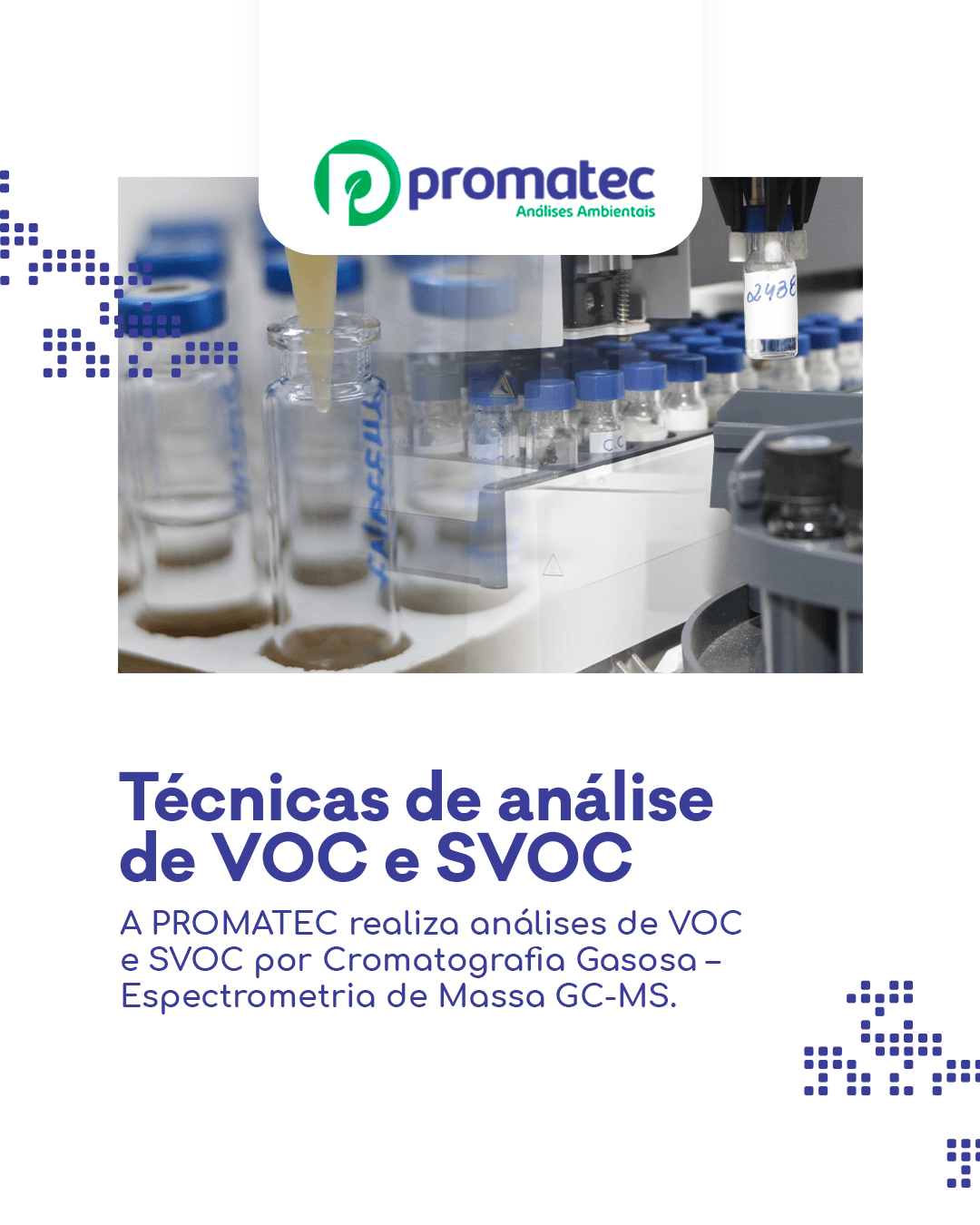 Técnicas de análise de VOC e SVOC - Promatec Análises Ambientais